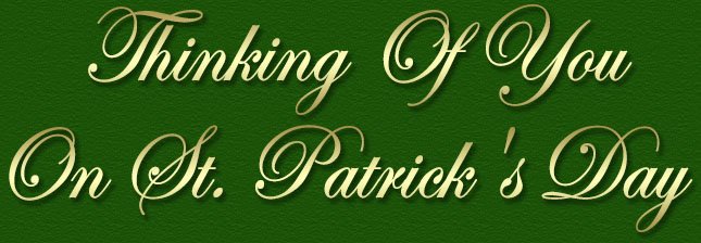 Thinking of You on St Patricks Day